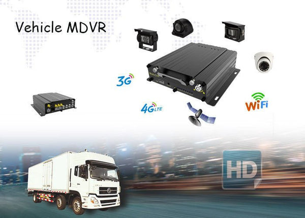 C-1004 LCD DVR KIT For Car 4 Channel H.264 2.0MP 1080P AHD Mobile Vehi ...