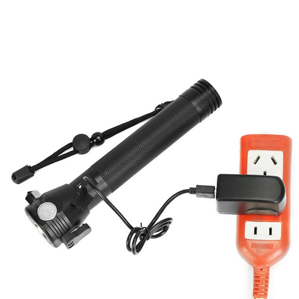 H04-T01 Solar Powered Tactical Flashlight Multi Function Outdoor Car L ...